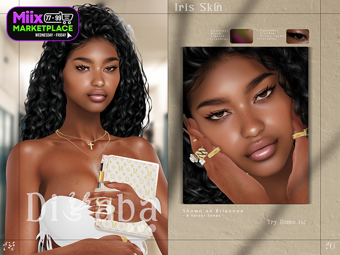 Second Life Marketplace - Diyaba - Iris Skin - VE Praline
